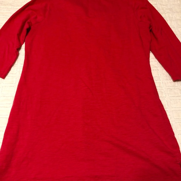 Boden | Tops | Boden Red Embroidered Tunic Top 34 Sleeves Large | Poshmark